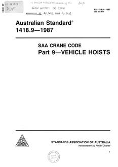 AS 1418.9-1987 PDF - Australia Standards Download