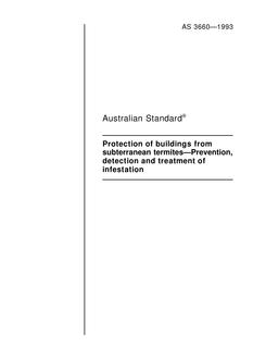 AS 3660-1993 PDF - Australia Standards Download