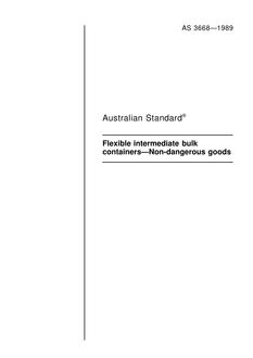 AS 3668-1989 PDF - Australia Standards Download