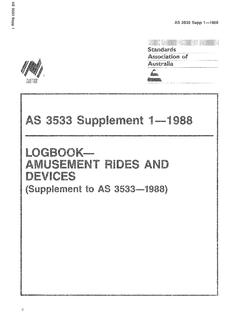 AS 3533 SUPP 1-1988 - Australia Standards Download